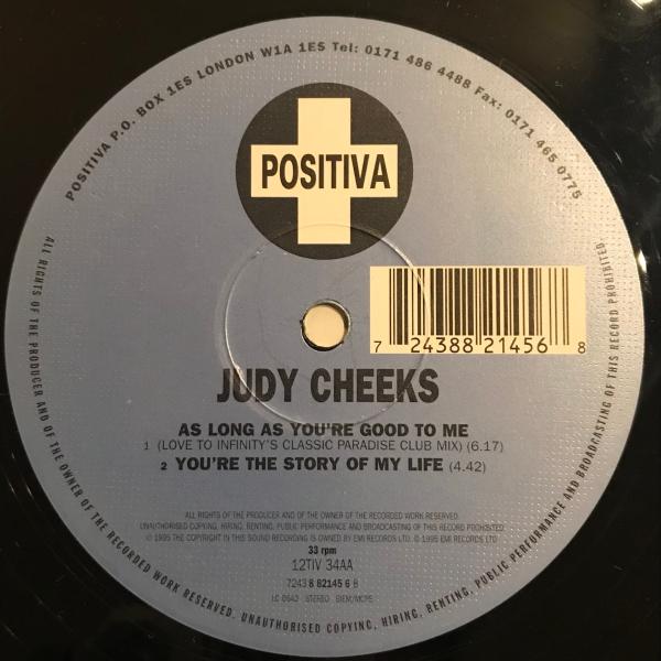 タイトル： As Long As You ‘re Good To Meアーティスト：Judy Cheeksメディア：NMスリーブ：VG1995年リリースのハウスクラシック。アップリフティングでゲイ受け間違いなしのLove To Infini...