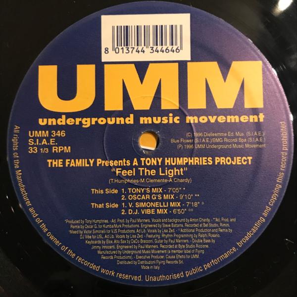 Feel The Light： Tell Me Whenアーティスト：The Family Presents A Tony Humphries Projectメディア：NMスリーブ：VG+1996年リリースの王道がラージハウス。Tony H...