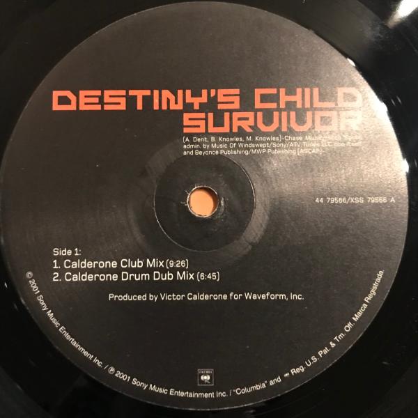 タイトル： Survivor Dance Mixesアーティスト：Destiny’s Childメディア：NMスリーブ：NM2001年リリースのメガヒット。Victor CalderoneのRemixがさすがーって感じです。