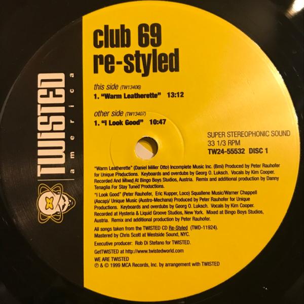 タイトル： Re-Styled Samplerアーティスト：CLUB 69メディア：NMスリーブ：NM1999年リリースのハードハウス、Twisted America らしい音作りで、RemixはDanny TenagliaとVictor ...