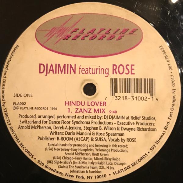 タイトル： Hindu Loverアーティスト：Djaimin Feat Roseメディア：VG+スリーブ：VG+1996年リリースのハウスクラシック。Tony Humphriesヘビープレイ。Djaiminは、92年リリースのGive Y...