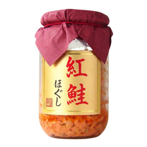アレルギー成分：大豆原材料：紅鮭(ロシア又はアメリカ)、食塩、植物油(大豆を含む)／調味料(アミノ酸等)賞味期限：製造日より180日