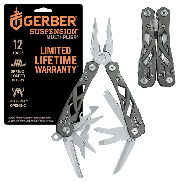 「商品情報」商品の説明Gerber Suspension Butterfly Opening Multi-Plier, with Sheath Tough, reliable, and easy to handle, the Gerber ...