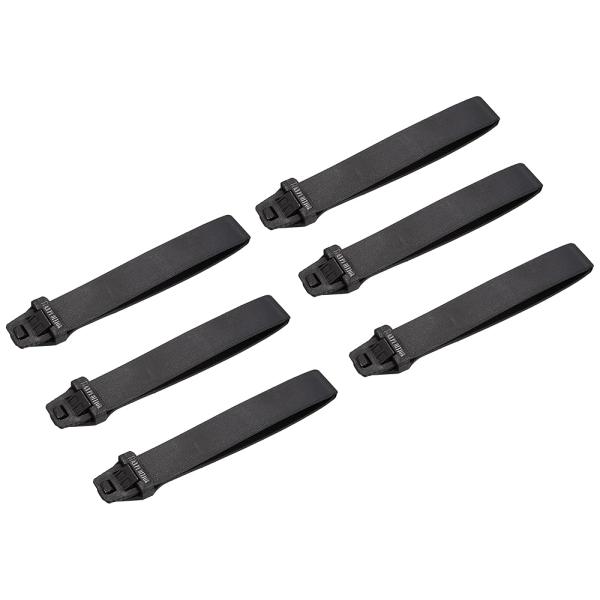 「商品情報」ポーチなどを、ATLAS［［ＴＭ上］］やMOLLEシステムが施されたバックパックやベストなどに取り付ける際に使用します。６本入りです。「主な仕様」色：ブラック幅(mm)：315奥行(mm)：30高さ(mm)：9縦(mm)：316...