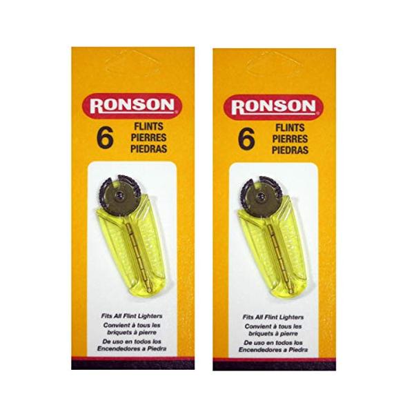 「商品情報」ロンソン用フリント「主な仕様」ロンソンの純正フリント(発火石)です。１パック６石入りの2個セットの商品になります。Zippo、その他の一般的なフリントライターでも使用出来ます。