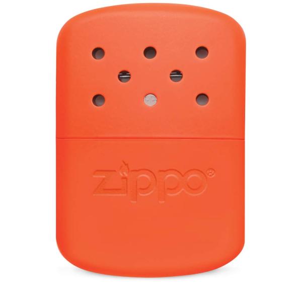 「商品情報」・ハンディーウォーマー■ZIPPO Hand Warmer CHAUFFE-MAINS ■カラー：オレンジ■サイズ(約)：縦100mm×横68mm×厚15mm ■生産国：台湾■付属品：カイロ本体（専用バーナー付）、保存袋、注油カ...