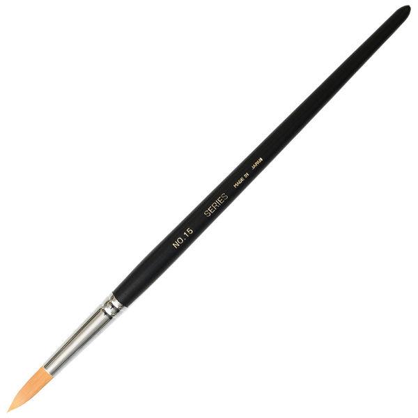 ■水彩筆 赤ナイロン 丸筆15号■1本入り■一般絵画用丸筆です。上質ナイロン毛を使用しており、アクリル絵具に使い易く、弾力性もあり消耗度が低い筆です。0号2号4号　 全長23.5ｃｍ6号　 全長23.7ｃｍ8号　 全長24.3ｃｍ10号　全...