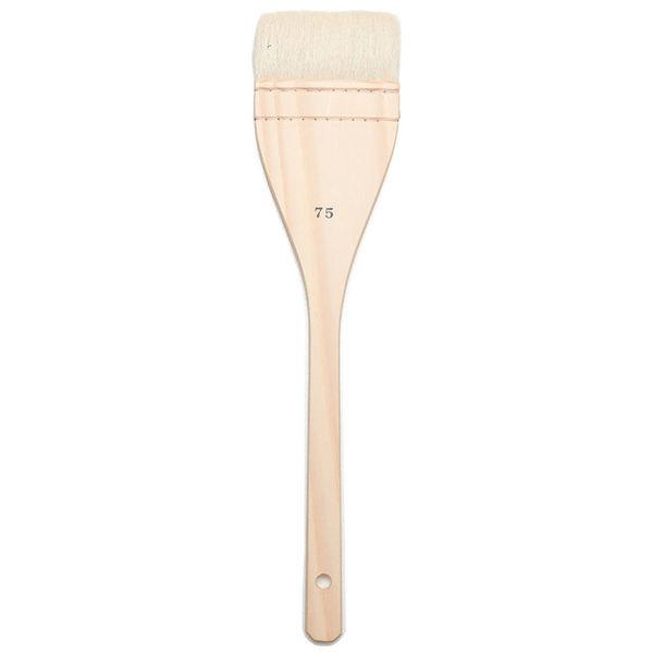 絵刷毛（山羊毛）75mm1本入り山羊毛を使用しています。絵具材料は幅広く対応しています。デザイン、日本画、パネル水張用に適した筆です。型番：70-5300 ／JANコード：4986441705307商品詳細タイプ 平筆 ／ 寸法 W75×H...