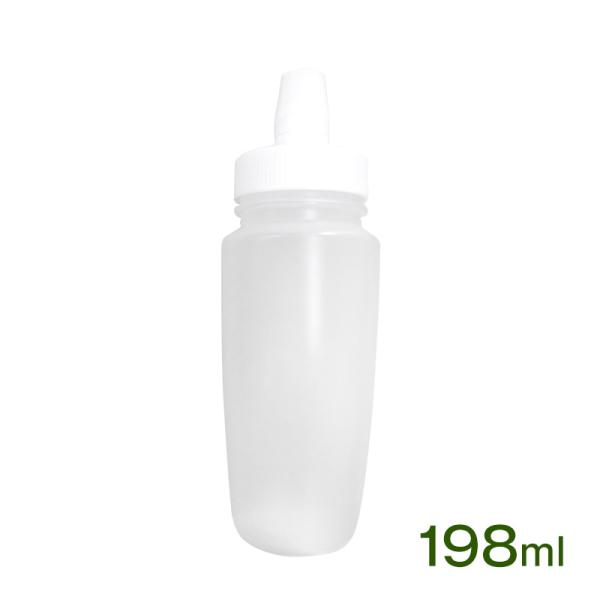 【発売日：2017年09月01日】■商品名:はちみつ用PP容器容量：　198.0　±　5.0ｍｌサイズ：　120.5　±　1.0ｍｍ胴径：　52.40　±　0.5ｍｍ本体カラー：　半透明キャップカラー：　白材質：　PP（ポリプロピレン）耐熱...