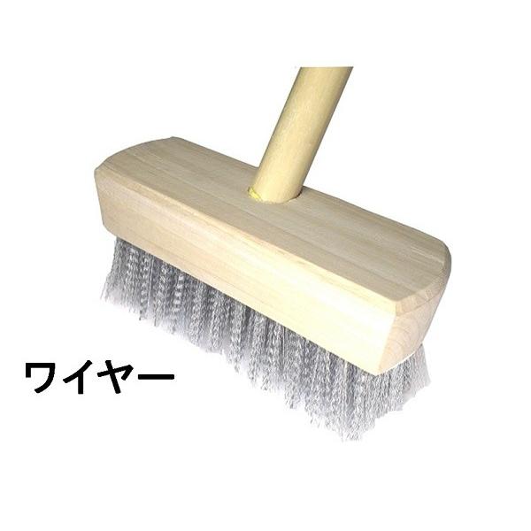 塗装の剥離・サビ落とし・厨房の固まった油よごれ・苔落とし等の頑固な汚れに使用します。※スペアー交換できません。材質　頭：天然木　毛：メッキ波線　柄：天然木全長　約1260ｍｍ　頭部サイズ　幅　約18ｃ×6ｃｍ　高さ　約Ｈ8.5ｃｍ　ワイヤー...
