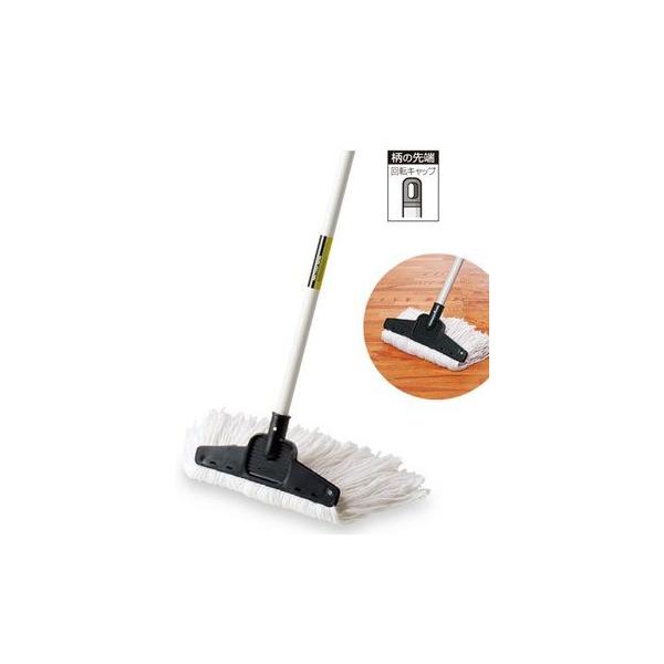 材質　頭：ポリプロピレン　柄：φ22.2スチールパイプにポリエチレン接着被膜、ツル：ハガネ線、糸：綿・エステル・レーヨン混全長　約1450ｍｍ　幅24ｃ※すみません。この商品は【代引き不可】になります。【水拭きモップ・掃除モップ・業務用モッ...