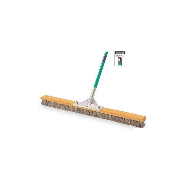 材質　頭：天然木・スチールにクロノートメッキ　　　毛：パキン40％・塩ビ40％・パーム20％　　　柄：φ26.1スチールパイプにポリエチレン接着被膜全長　1525ｍｍ　幅90ｃ毛足の長さ　約55ｍｍ重量　1.9ｋｇ※すみません。この商品は【...