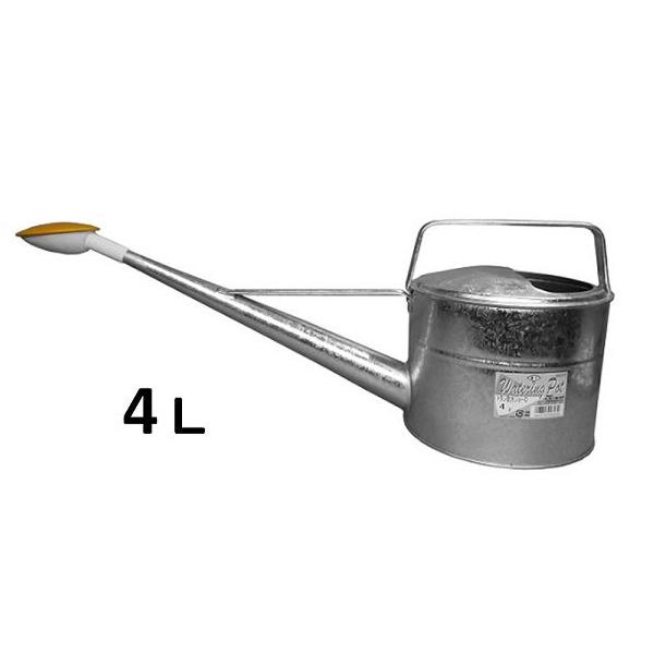 本体が金属製だから紫外線による劣化がなく、長持ちします。細かい散水のできる金属製はすのみ使用、材質　本体・ノズル：トタン　はすのみ：鋼板・ポリプロピレンサイズ　59*19.5*21Ｈｃｍ容量　4Ｌ【じょうろ・ジョウロガーデニング・ガーデニン...