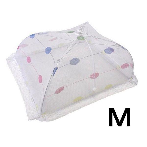 用意した料理や、残った料理をハエなどの虫から保護します。折りたたみ式なので使わないときは小さくなります。※布地の柄は異なる場合があります。材質　布地：ポリエステル　骨：鋼線メッキ仕上げサイズ　約50ｃｍ×63ｃｍ【食卓おおい、虫除け,フード...