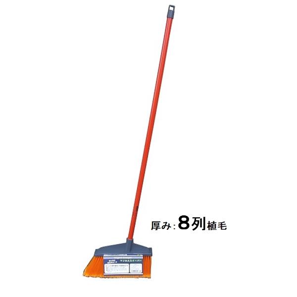 約３５ｃｍの広幅で、工場や作業場、施設等の広いスペースも効率良く掃きそうじできます。重さは1120ｇの重量タイプ。【この商品は長尺物の為、商品代引き不可になります。】材質　毛：塩ビ　本体：ポリプロピレン　柄：スチールパイプサイズ　全長　13...