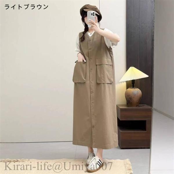 商品名   ワンピース mc-gh-032   素材  ポリエステル+コットン   カラー  カーキ★グレーネイビー★ライトブラウン（写真参考） ※モニターの発色の具合により実際の商品と色が異なる場合がございます。   サイズ(cm)   ...