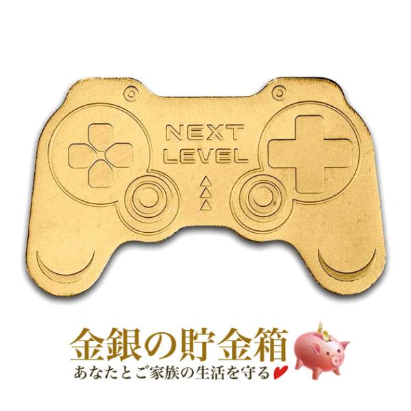 商品名 ゲームコントローラー金貨 0.5g発　行 パラオ政府品　位 K24 (99.99%) 純金重　量 0.5g状　態 新品同梱品 保証書・クリアケース・巾着袋《安心の本物保証》【新品・保証書付き・巾着袋入り】