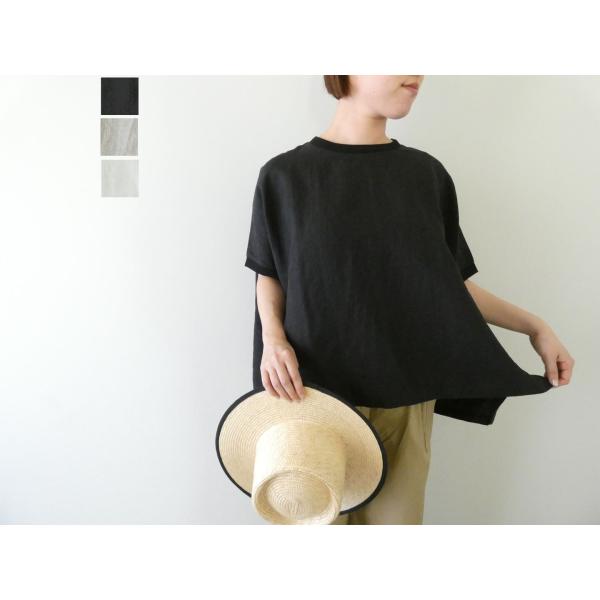 colorオフエクリュブラックsize0( 身幅 79cm 総丈 前60cm 総丈後63.5cm )quality麻　100%モデル身長　162　cmメーカー希望小売価格　￥　18,000+税当店の商品は実在店舗でも同様に販売をしているため...