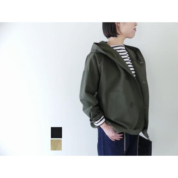 color(19)ブラック(68)オリーブ(22)ベージュsizeF( 身幅 56cm 総丈 68cm )quality表地　綿60％　ナイロン40％裏地　ポリエステル100%日本製モデル身長　162　cmメーカー希望小売価格　￥　27,0...