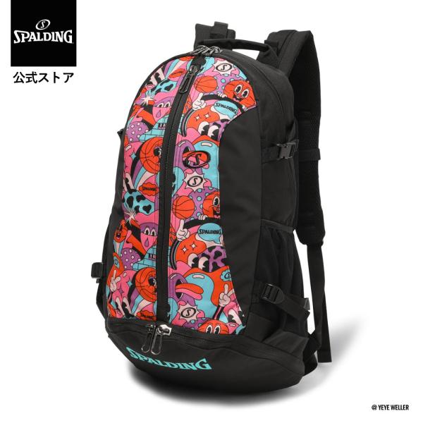 ●素材：ポリエステル●サイズ：W35×H57×D32cm●容量：32L●生産国：中国●バスケをする楽しさとエネルギーを表現したエネルギッシュでカラフルなアートのケイジャー。【26ss】【yeye】【bag】【cager】