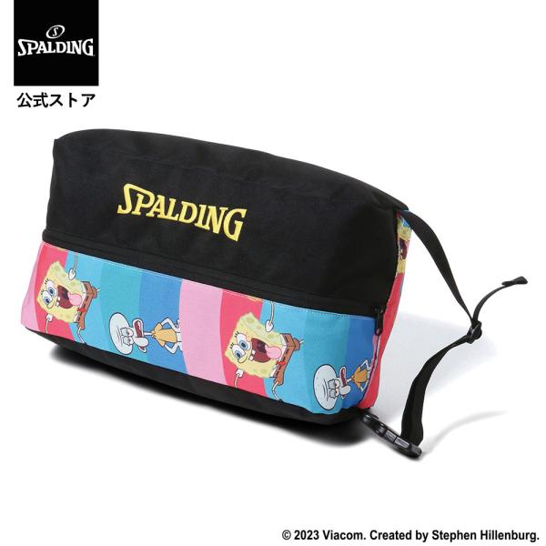 ●スポンジ・ボブと仲間たちがカラフルなウェーブに乗ったポップなパターンのシリーズ。●素材：ポリエステル●サイズ：38×19×14cm【shoesbag】【bag】【spongebob】SPALDING スポルディング バスケットボール バス...