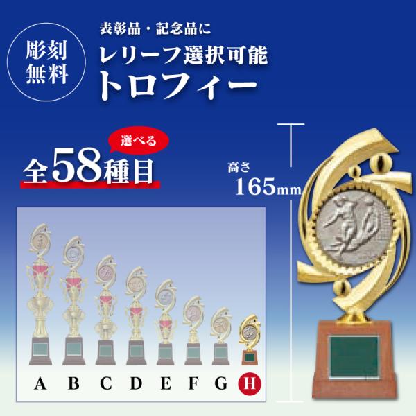【サイズ】高さ16.5cm 　重量約60g【材　質】本体／樹脂製台座／樹脂製【種　目】レリーフの種目はお好きなものをお選びいただけますので、ご指定ください。レリーフサイズ　直径4.5cm【文字彫刻】文字彫刻は無料です。★各種イベントにおすす...