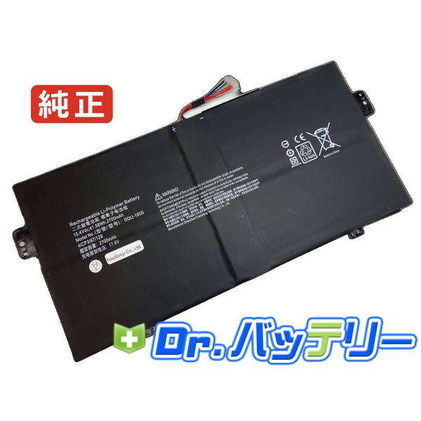 Spin 7 sp714-51-m8vr 15.4V 41.58Wh acer ノート PC パソコン 純正 バッテリー 電池電圧:15.4V容量:2700mAh (41.58Wh)タイプ:リチウムポリマーカラー:黒対応機種:Acer sp...