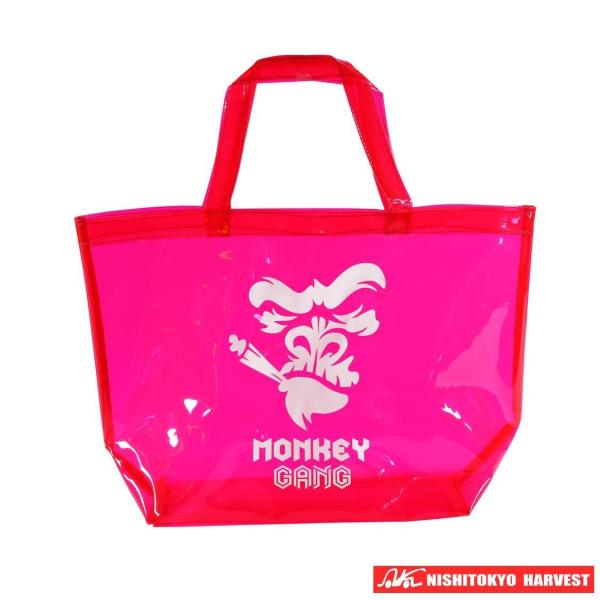 モンキーギャング　ビニールバッグが登場春夏にピッタリのマストアイテム素材が防汚、防水性の高い素材なので海やプールでのビーチバッグプールバッグとして気軽にお使い頂けるのも嬉しいポイント他にもカラーは4色御座います。数量限定商品になります。お早...