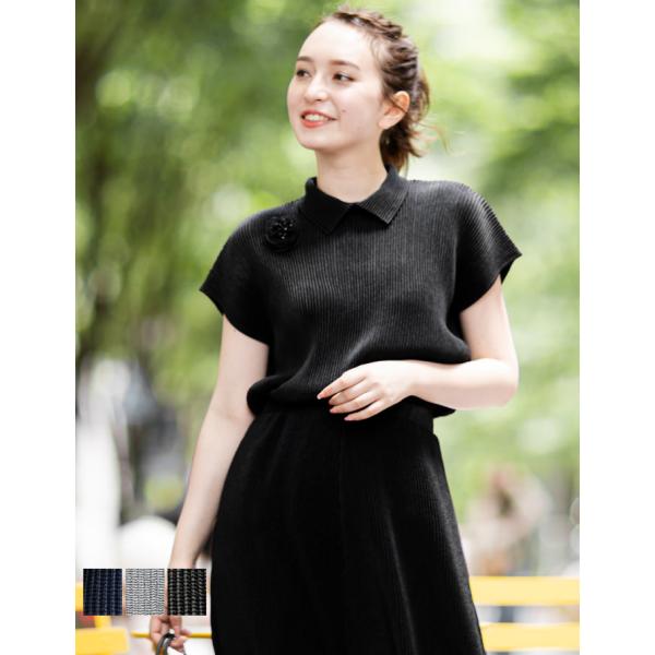 ・きれいめに纏えるミニマルデザインブラウス ラフ過ぎずきちんと見えする絶妙なバランスが魅力・プリーツを効かせた立体的な造形が身体のラインを拾いにくく、ボディラインを上手にカバーします。・スポッとかぶれて、縦横斜めと自在に伸縮するので、抜群の...