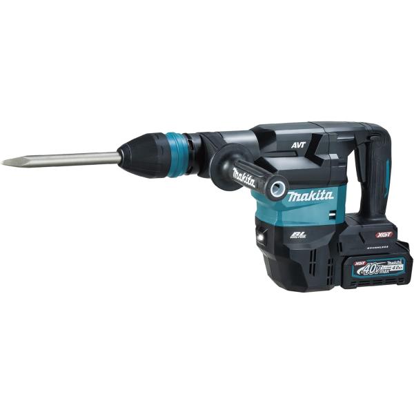 ■付属品■HM001本体ケースBL4040バッテリー：2個DC40RA充電器：1個ブルポイント280（SDSマックスシャンク）ビット用グリス40Vmax充電式ハンマ、5kgクラス最強、AC機を超えた破砕力　※マキタ5kgクラスAC機比。圧倒...