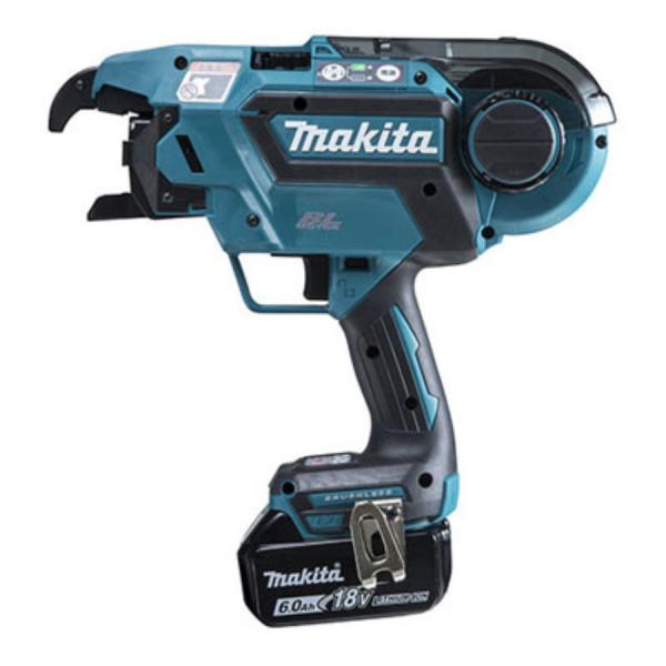 ※当店オリジナル梱包のため、お送りする箱は簡易箱か、簡易梱包のみとなります。●セット内容・本体（TR180）・BL1860B(6.0Ah)×2本・DC18RF・プラスチックケース・六角棒スパナ●特長連発モードで高速連続結束トリガを引いたまま...