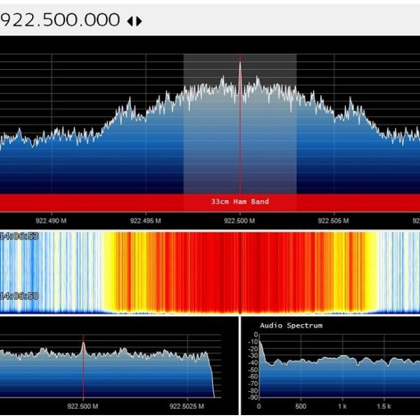 SDR(Software Defined Radio)を使い、Windows PCで動作します。フロントエンドにAirspy R2製品を使用し、特にサブギガ（1GHz以下）の920MHz帯のIoT製品に利用できる安価なスペアナです。　スマー...
