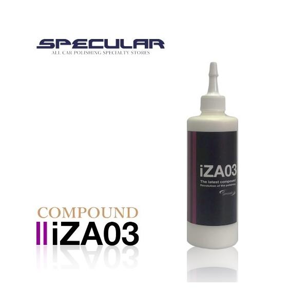 車磨き専用に開発したハイパフォーマンスコンパウンドそれがiZAコンパウンドシリーズiZA03は1500番〜2000番程度の磨き力があり、iZA01やiZA02の最終仕上げ用に最適なコンパウンドです。また、塗装の柔らかい三菱・日産（一部）等の...