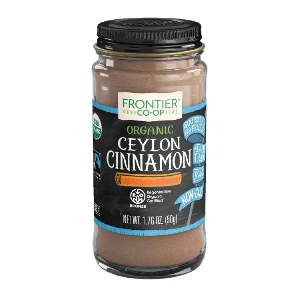 Frontier Co-op Regenerative Organic Certified セイロンシナモンは、スリランカの豊かな熱帯気候で栽培されています。セイロンシナモンは、「真のシナモン」と呼ばれる、本物の甘くスパイシーな風味と温かみ...