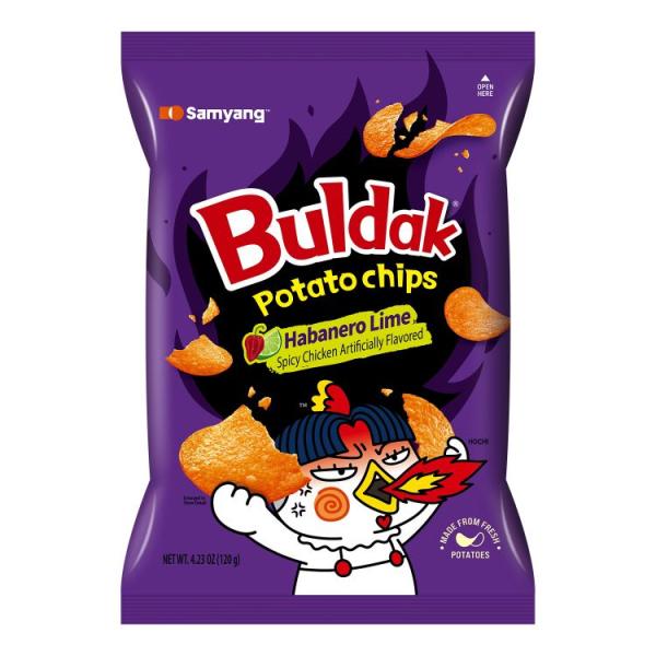 サムヤン クラシック ブルダック ポテトチップス ハバネロライムは、人気のブルダック炒め麺の味わいをイメージした、刺激的なポテトチップスです。スパイシーチキンの旨みに、ハバネロの強い辛さとライムの爽やかな酸味を加えた、インパクトのある風味が...