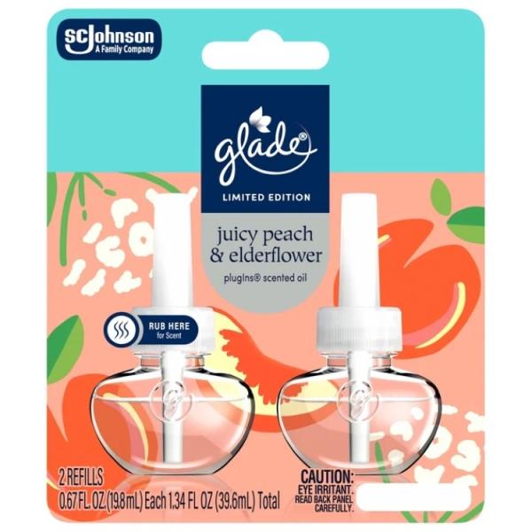 ジューシー ピーチ エルダーフラワーの香りのプラグイン交換用リフィルが2個入っています。香りの強さは部屋の広さに合わせて調整でき 最大約51平方メートルまで対応します。みずみずしいピーチに エルダーフラワーのやさしい甘さを重ねた香りです。フ...