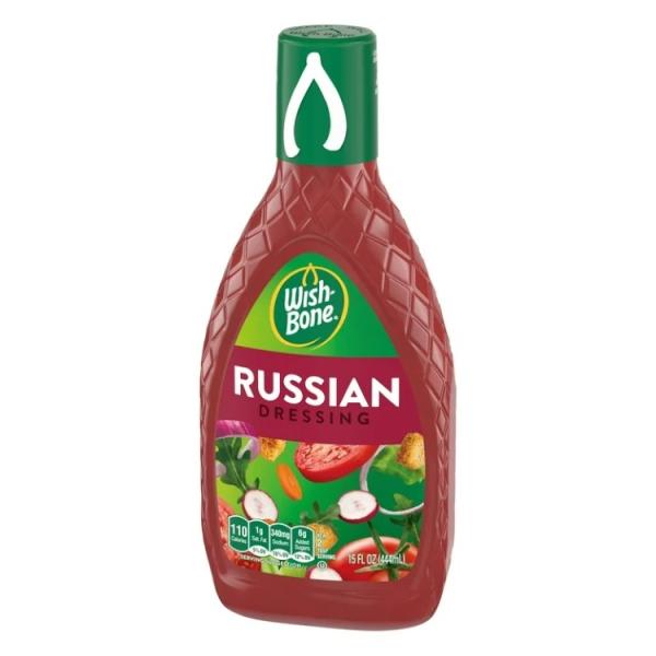 444mLボトル入り。トマトとビネガー、ハーブやスパイスを合わせたロシアンドレッシング。高果糖コーンシロップ・人工香料不使用。サンドイッチやサラダ、野菜に使えます。