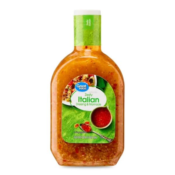 サラダやサンドイッチに使いやすく、パスタサラダやチキンのマリネにも合うイタリアンドレッシングで、1回分約60キロカロリー、コレステロールゼロです。