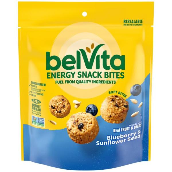 ベルヴィータ エナジースナック バイツ ブルーベリー＆サンフラワーシードは、外出先でも食べやすいひと口サイズのソフトベイクドスナックです。ブルーベリーとサンフラワーシードを使用し、フルーツとシードの風味を楽しめる味わいに仕上げられています。...