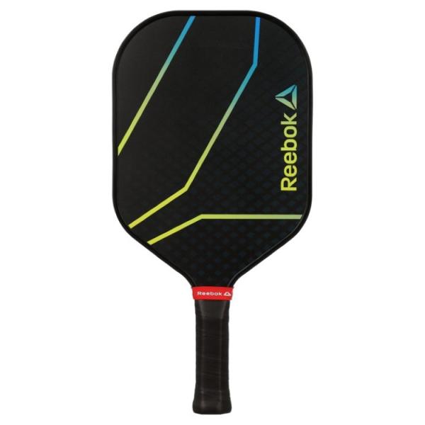 Reebok ピックルボールパドル ブラック。パフォーマンスとスタイルのバランスに優れた、あらゆるレベルのピックルボール愛好家におすすめのプレミアムパドルです。高品質な素材で作られており、耐久性と安定したプレーを実現します。人間工学に基づい...