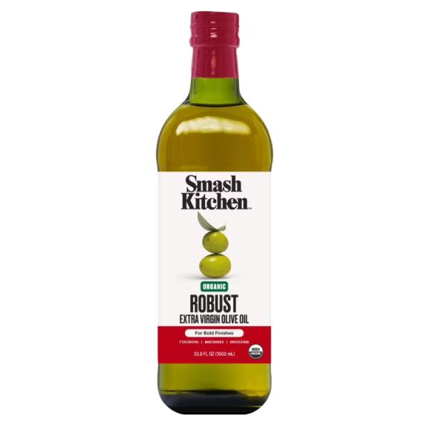 スマッシュキッチン オーガニック ロバスト エクストラバージン オリーブオイル 33.8fl oz（約1L）。 早摘みオリーブを使用し、コールドプレス製法で仕上げたエクストラバージンオリーブオイルです。 スペイン産オリーブのみを使用したシン...
