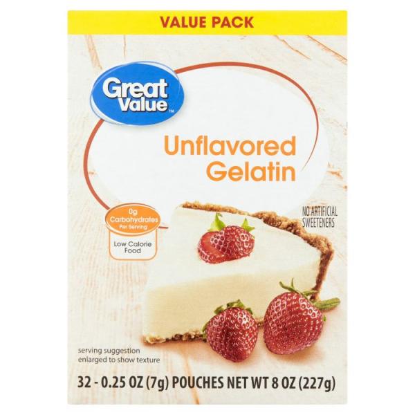 Great Value 無香料ゼラチンは、デザート作りや料理に使いやすい、シンプルな粉末タイプのゼラチンです。 フレーバーが付いていないため、ゼリー、ムース、グミ、ソースのとろみ付けなど、さまざまなレシピに使いやすいのが特徴。個包装タイプな...