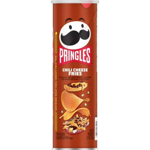 プリングルズ チリチーズフライ味は、ジューシーなチリソースとチーズ、塩気の効いたフライドポテト、そしてほんのりオニオンが香る、食欲をそそる濃厚な味わいが楽しめるポテトクリスプです。チリチーズフライの味わいを、手を汚さずサクッと楽しめるのが魅...