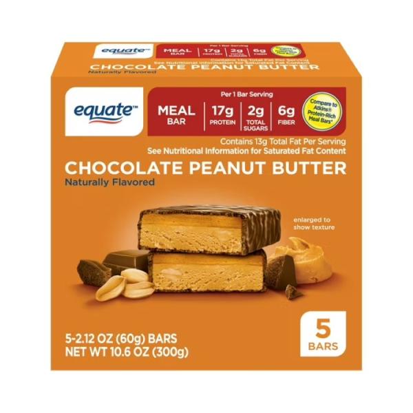 チョコレートとピーナッツバター風味を楽しめるミールバーで、1本あたりたんぱく質17g、食物繊維6g、砂糖2gを目安に配合しています。自宅やオフィス、バッグの中に常備しやすく、時間がないときの軽めの食事として取り入れやすいバータイプです。