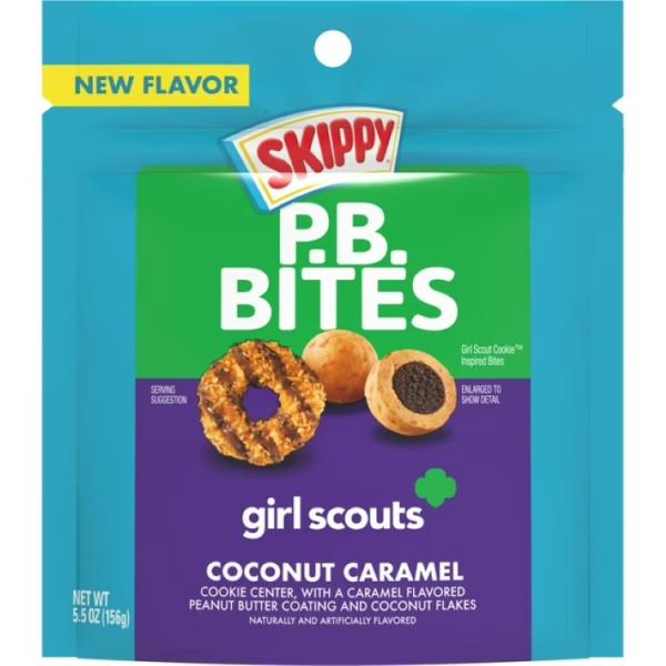 チョコレート風味のクッキー中心に、ピーナッツバターコーティングをまとわせ、ココナッツとキャラメルの風味を加えたひとくちサイズのスナックです。トーストしたココナッツの香ばしさと甘いキャラメルの味わいが広がります。なめらかなピーナッツバターのコ...