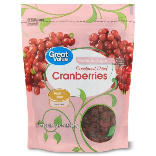 砂糖を控えめに仕上げた、甘酸っぱいドライクランベリーです。オリジナルのスイートドライクランベリーと比べて糖分を50％カットし、クランベリーの風味をよりすっきりと楽しめます。 脂質ゼロ、低ナトリウムで、1食あたり食物繊維11gを含んでいます。...