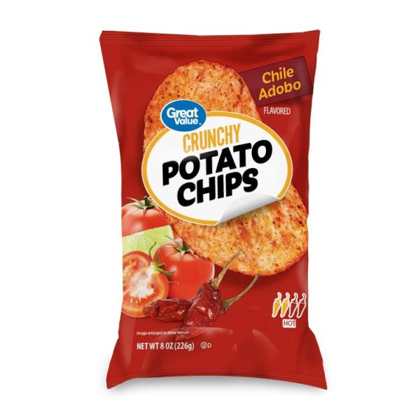 グレートバリュー チリアドボ味クリスピーポテトチップスで、ピリッとした風味を楽しみながら素敵なひとときを過ごしましょう。サクサクの食感とともに、刺激的で爽やかなシーズニングが口の中で広がり、スナックタイムにスパイスを加えます。映画鑑賞の夜や...
