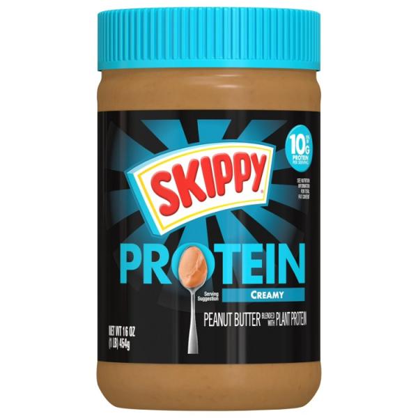 スキッピー クリーミー ピーナッツバター プラントプロテインブレンド 454g プラスチック容器 1個入り。 なめらかなクリーミーピーナッツバターに、植物性プロテインをブレンドしました。1食あたりたんぱく質10gを含み、日常の食事に取り入れ...