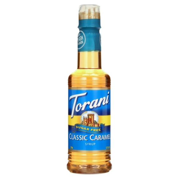 ゼロカロリーで楽しめる、トラーニ シュガーフリー クラシックキャラメル シロップ 約375mL。キャラメルのコク深くバターのような風味を、カロリーを気にせずお楽しみいただけます。スクラロースで甘みをつけたシュガーフリータイプで、ご自宅でも本...
