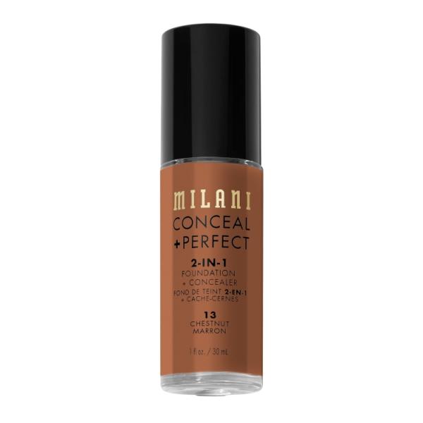 Multi-tasking 2-in-1 foundation + concealer Medium-to-full coverage Natural matte finish Longwear, oil-free formula Wate...
